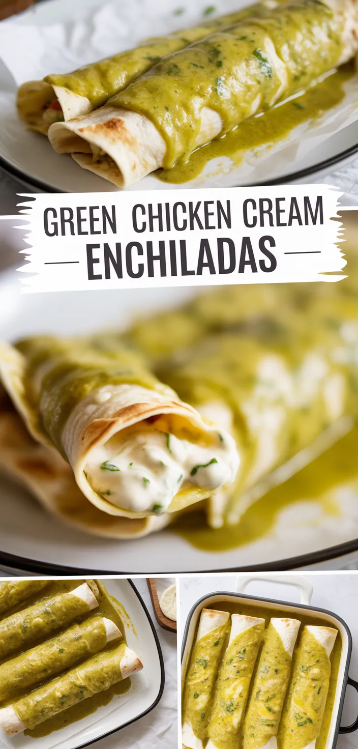 Green Enchiladas {with A Chicken Cream Cheese Filling} Recipe ...