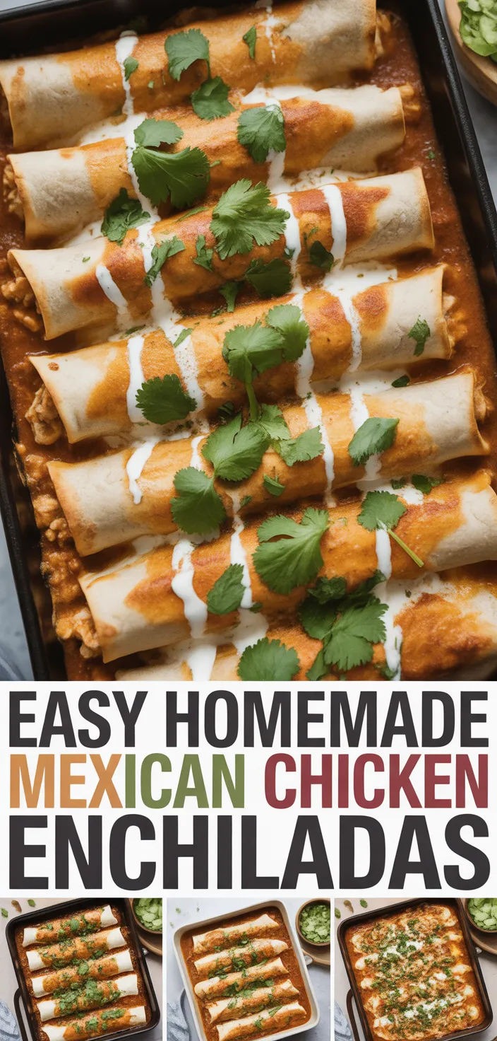 Easy Homemade Mexican Chicken Enchiladas Recipe - comforteatshub.com
